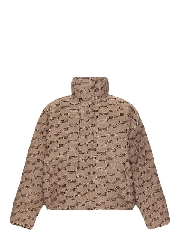 Balenciaga Monogram Puffer Jacket - Tan