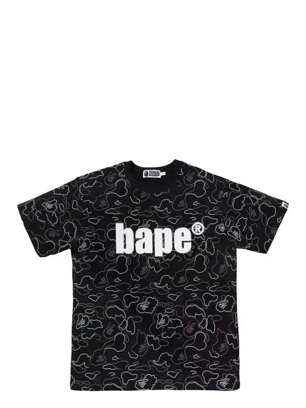 A BATHING APE Camouflage-print T-shirt - Black