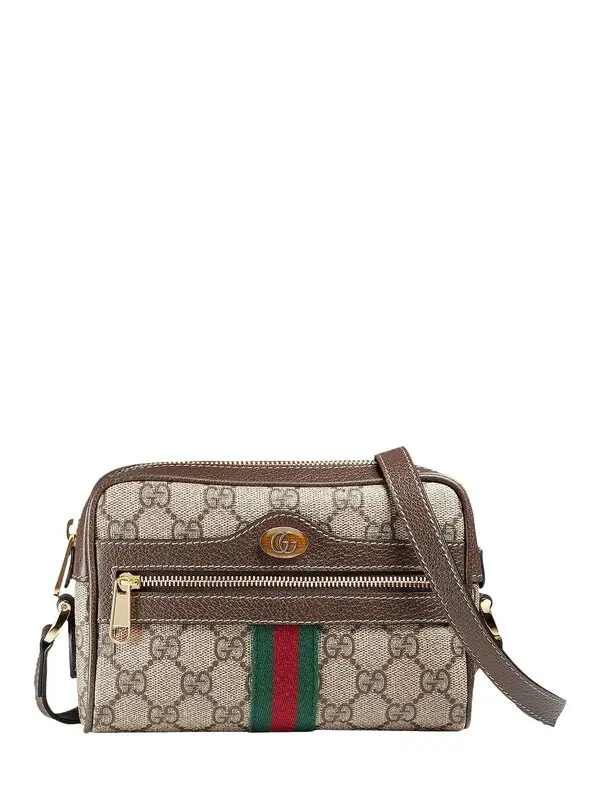 Gucci Ophidia Gg Supreme Mini Bag - Tan