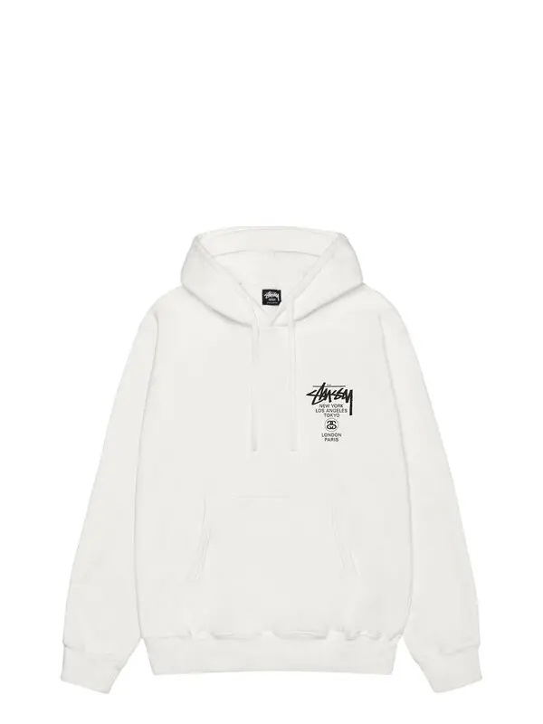 StÜssy World Tour Hooded Sweatshirt - White