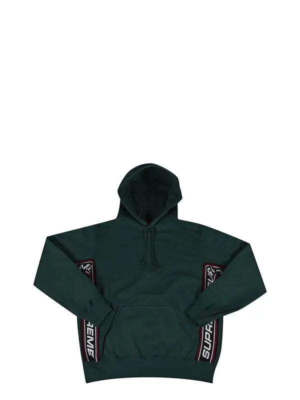Supreme Text Rib Hooded Sweatshirt - Green