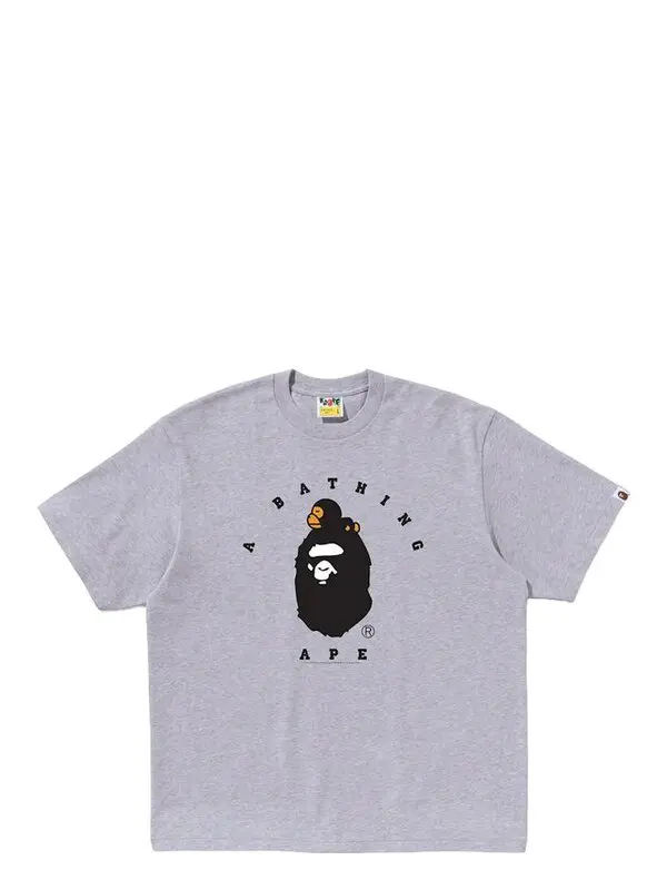 A BATHING APE Milo College Relaxed Fit Tee Shirt - Grey