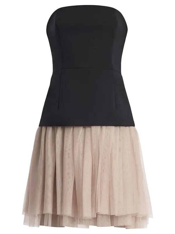 Bcbgmaxazria Strapless Mini Dress - Black / Almond