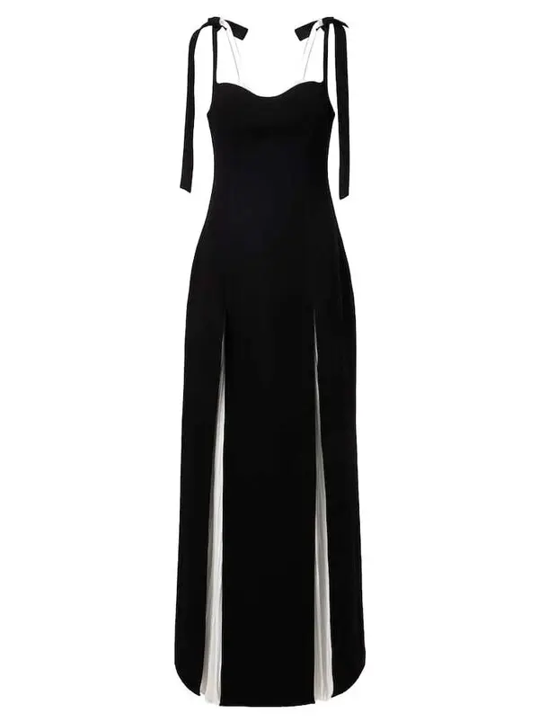 MARMAR HALIM Silk-blend Crêpe Gown - Black