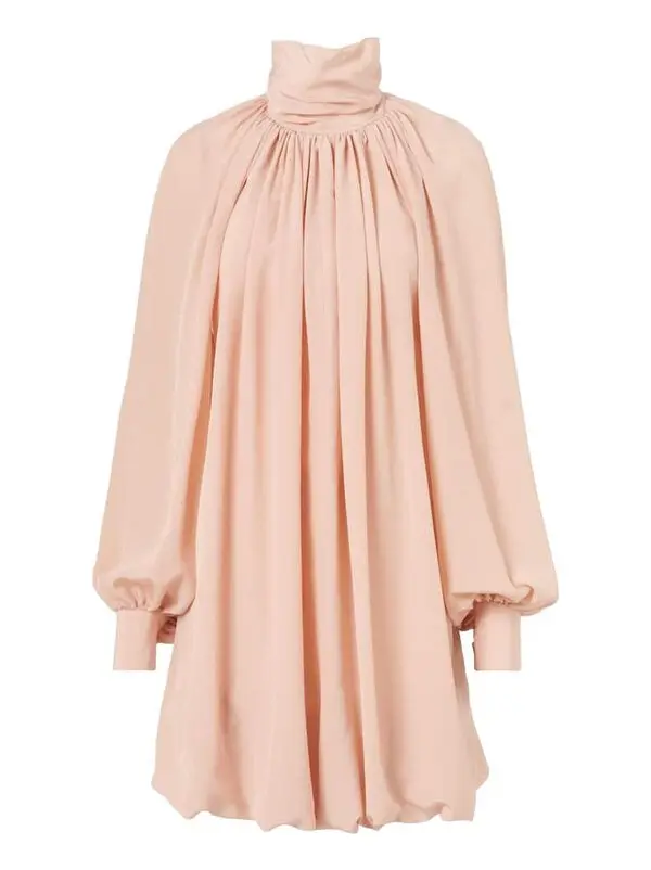 Stella McCartney Gathered Silk Chiffon Minidress - Pink