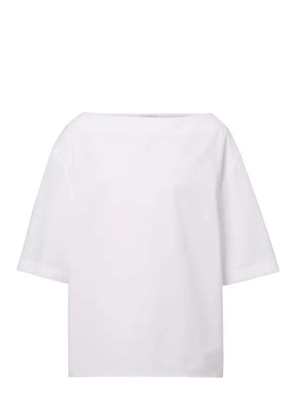 TOD'S Oversized Cotton Poplin Top - White