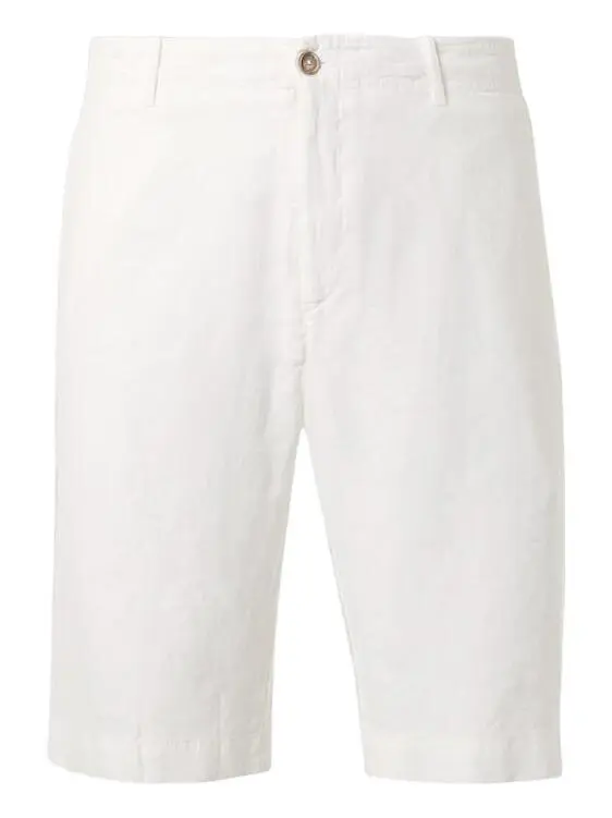 Fedeli Linen Bermuda Shorts - White