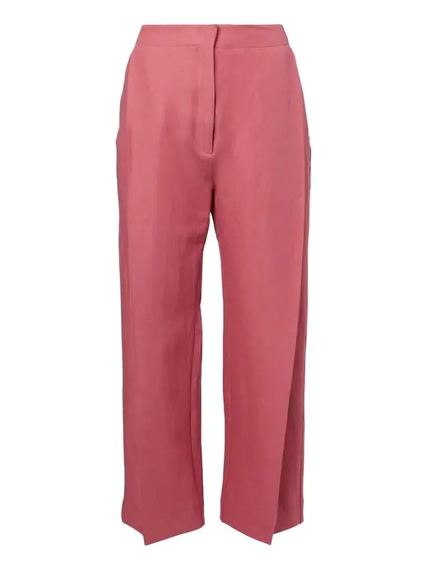 Tove Santu Linen And Cotton-blend Culottes - Pink