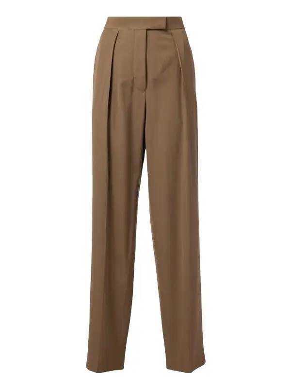 FERRAGAMO High-rise Straight Pants - Green