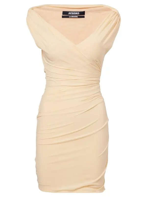 Jacquemus Rita Ruched Minidress - Beige