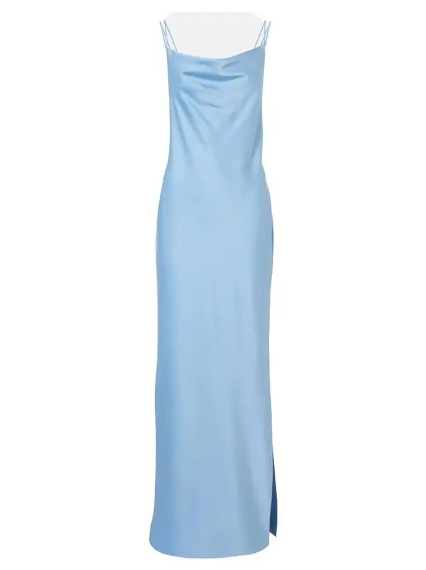 Remain Birger Christensen Bridal Satin Slip Dress - Blue
