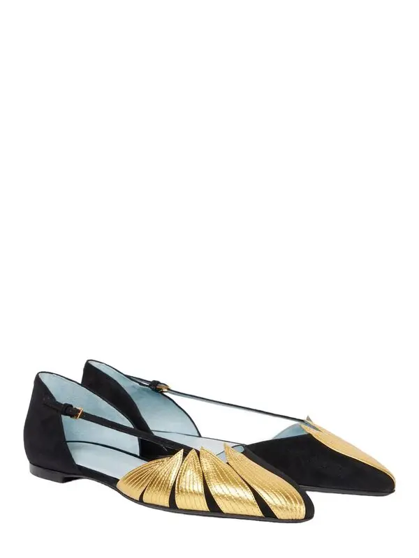 Valentino Garavani Foliefoliage Ballet Flats - Black