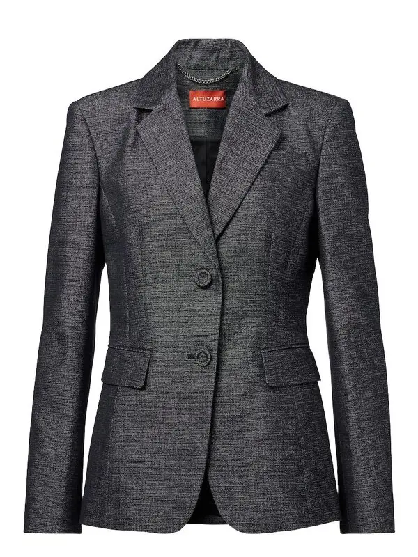 Altuzarra Fenice Cotton And Silk Blazer - Black