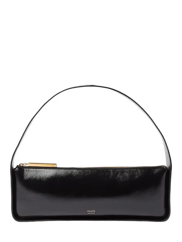 Khaite Lori Leather Shoulder Bag - Black