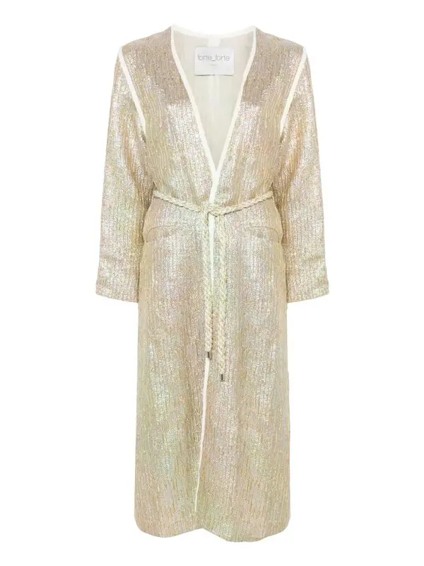 FORTE_FORTE Lurex Coat - Gold