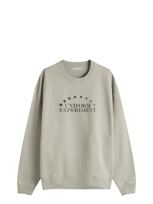 UNIFORM EXPERIMENT Stencil Logo Sweatshirt - Light Gray