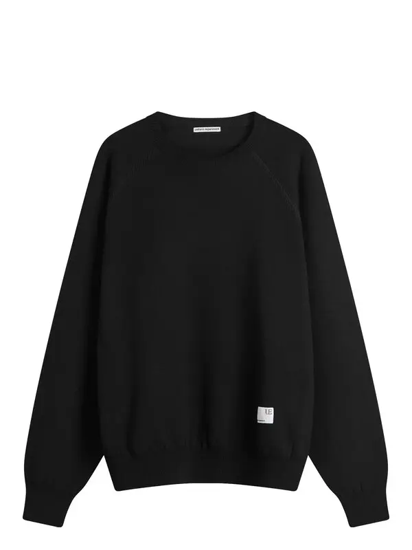 UNIFORM EXPERIMENT Jacquard Logo Knit Sweater - Black