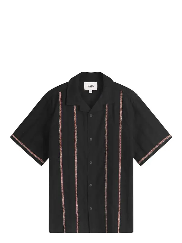 WAX LONDON Didcot Stripe Dobby Shirt - Black/multi