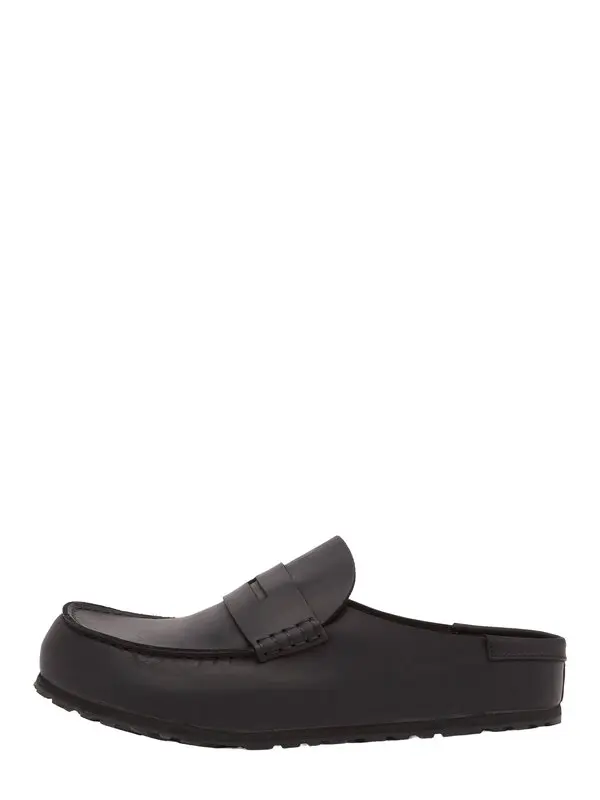 BIRKENSTOCK Naples Wrapped Mules - Black Oiled Leather