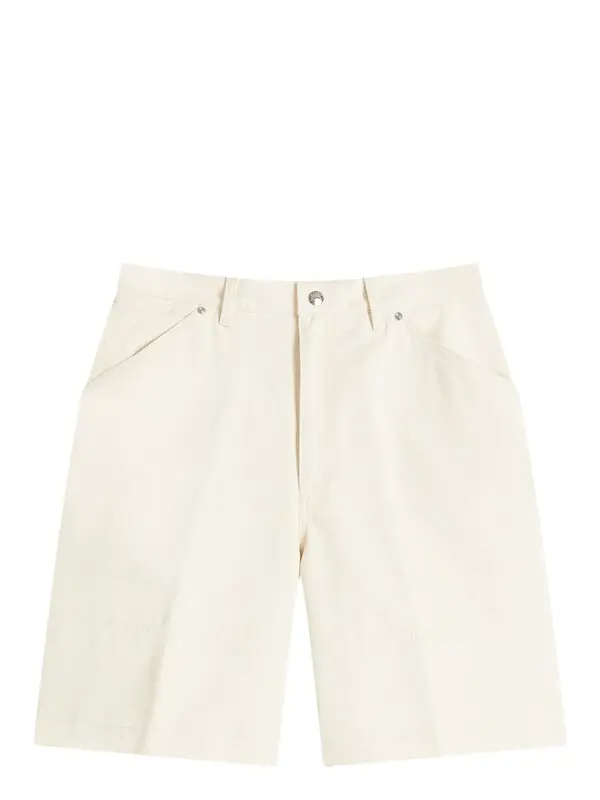 Moncler Cotton Gabardine Shorts - White