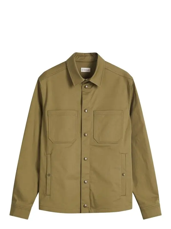 Moncler Gabardine Cotton Shirt - Green