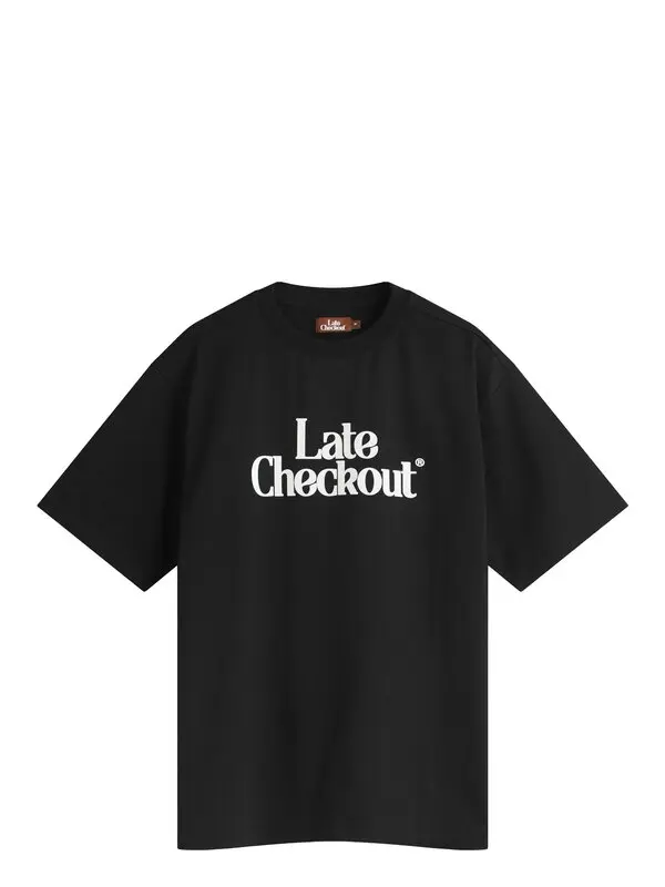 LATE CHECKOUT Logo T-shirt - Black