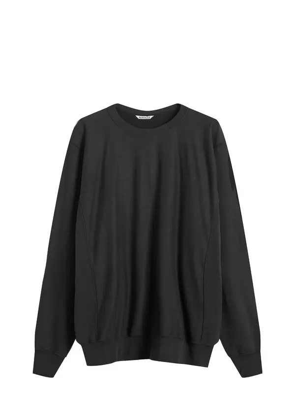 Auralee Elastic High Gauge Sweatshirt - Ink Black