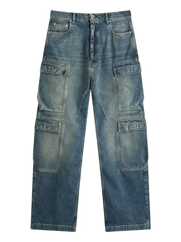 Rick Owens Double Cargo Jeans - Washed Indigo