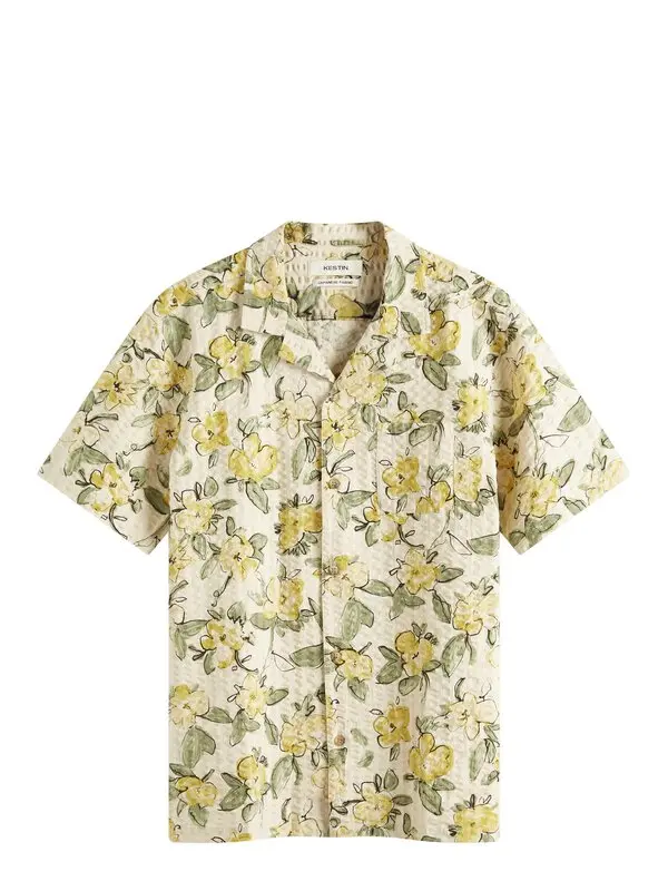 KESTIN Crammond Shirt - Ecru/yellow Floral
