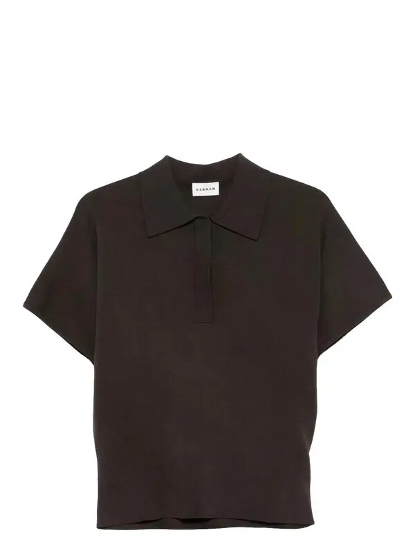 P.a.r.o.s.h Ribbed Polo Shirt - Brown