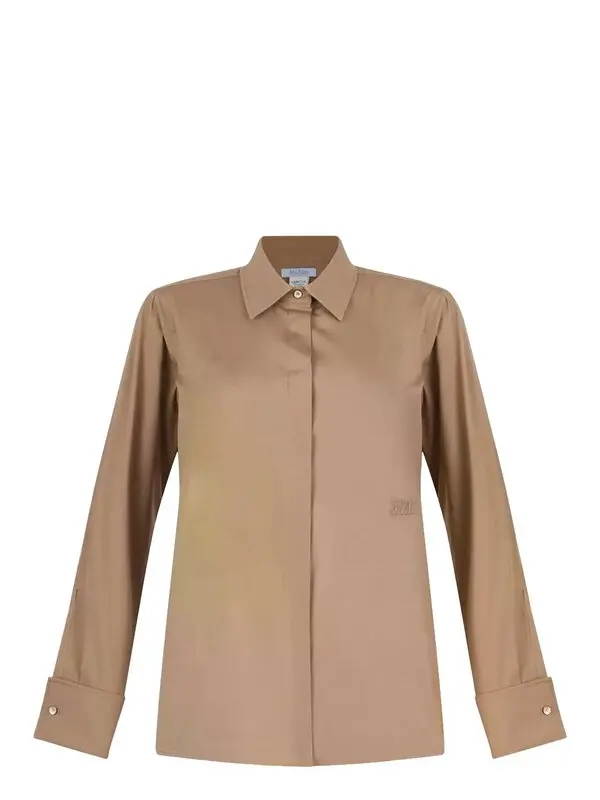 Max Mara Logo-embroidered Shirt - Brown
