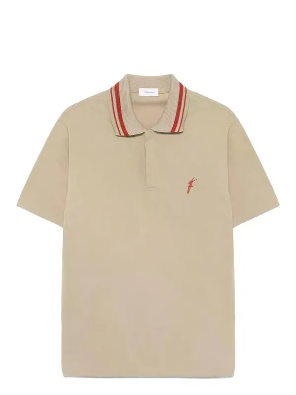 FERRAGAMO Embroidered-logo Polo Shirt - Neutrals
