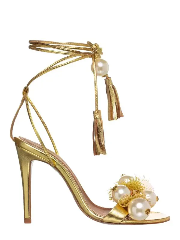 ALAMEDA TURQUESA 110mm Nassau Sandals - Gold