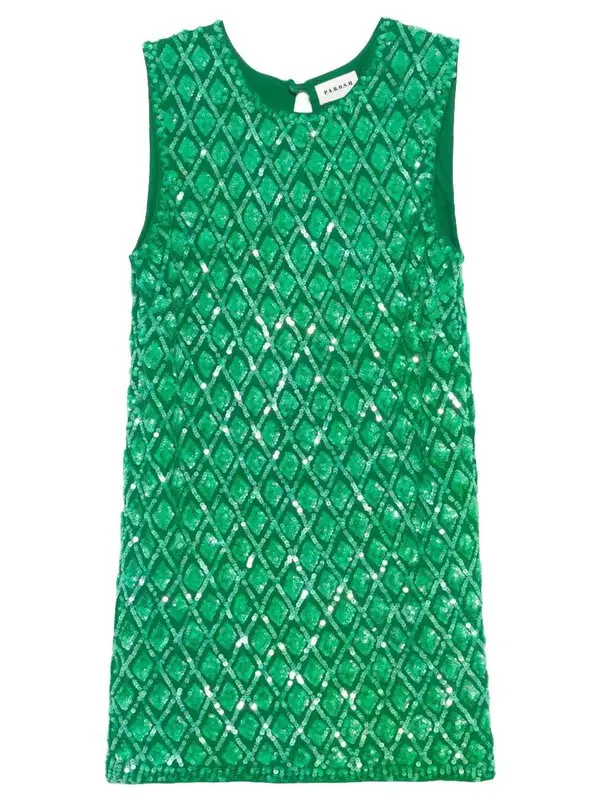 P.a.r.o.s.h Sequin-embellished Mini Dress - Green
