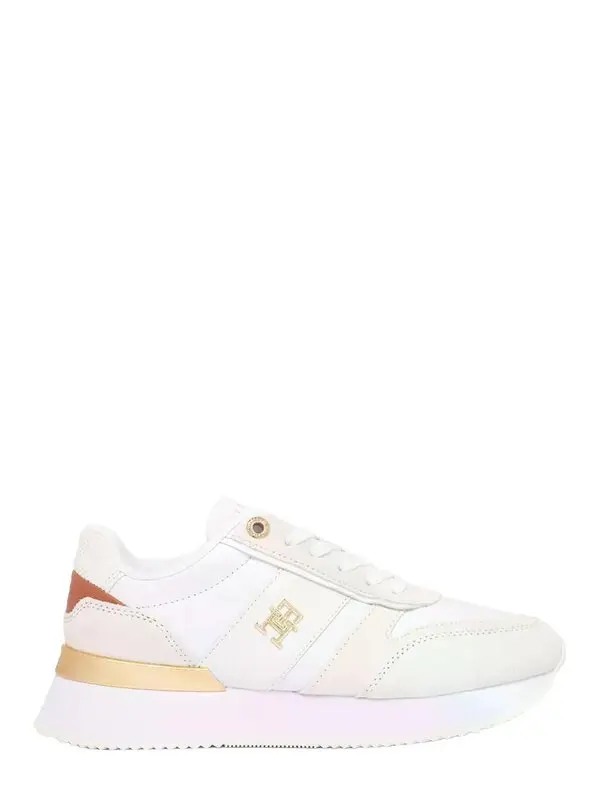 Tommy Hilfiger Logo-embroidered Sneakers - Neutrals