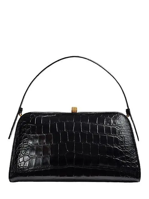 Khaite Cate Leather Shoulder Bag - Black