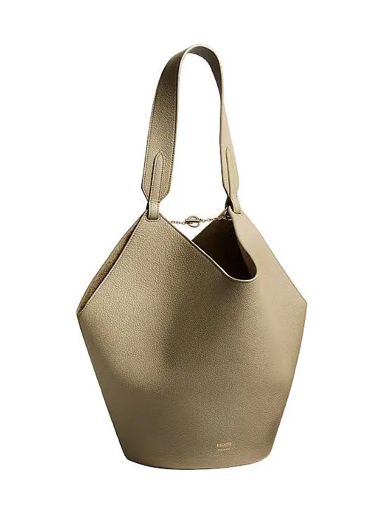 Khaite Lotus Small Leather Tote Bag - Sage