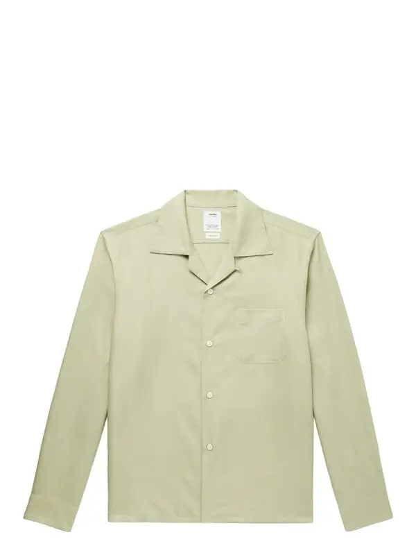 Visvim Keesey Convertible-collar Silk-shantung Shirt - Green