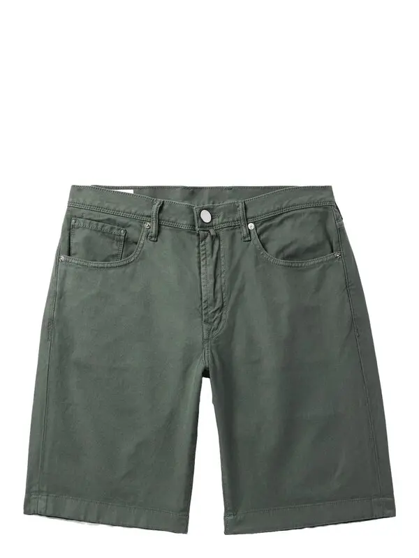 SLOWEAR Blue Division Denim Shorts - Green