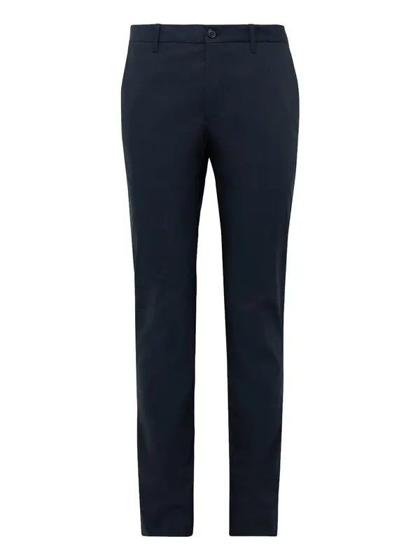 SLOWEAR Teknosartorial Slim-fit Cotton-blend Poplin Trousers - Blue
