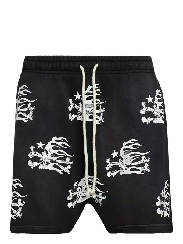 HELLSTAR Skull-print Shorts - Black
