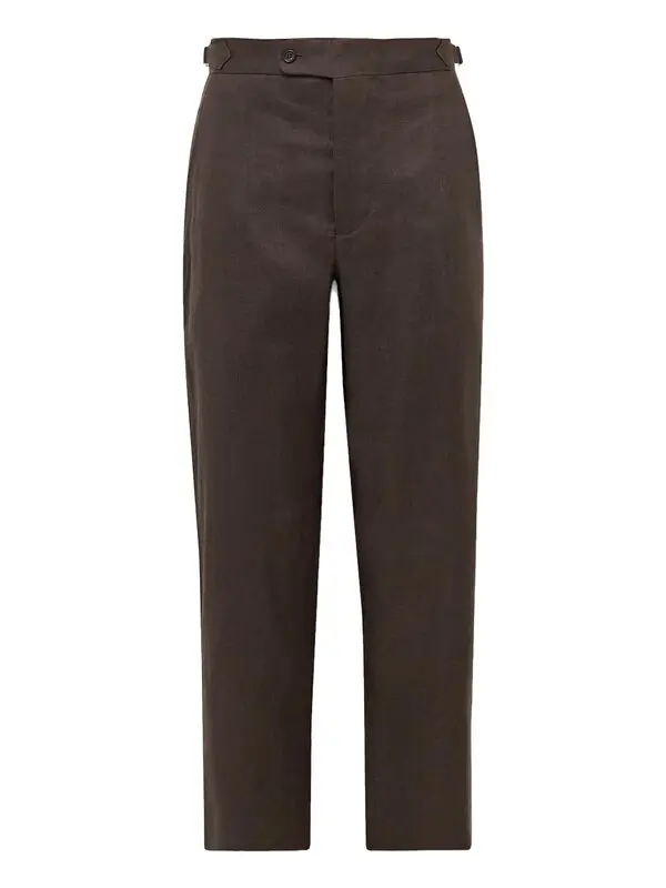 BODE Straight-leg Linen Suit Trousers - Brown