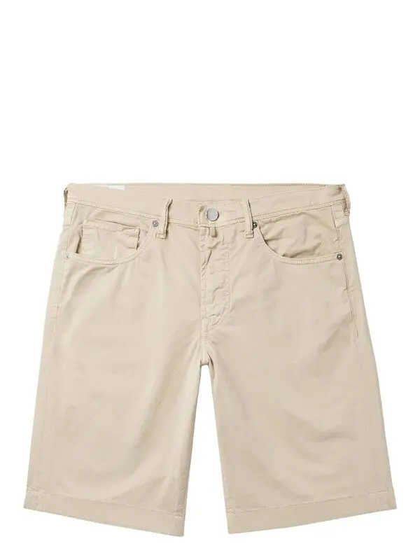 SLOWEAR Incotex Division Straight-leg Cotton-blend Shorts - Neutrals