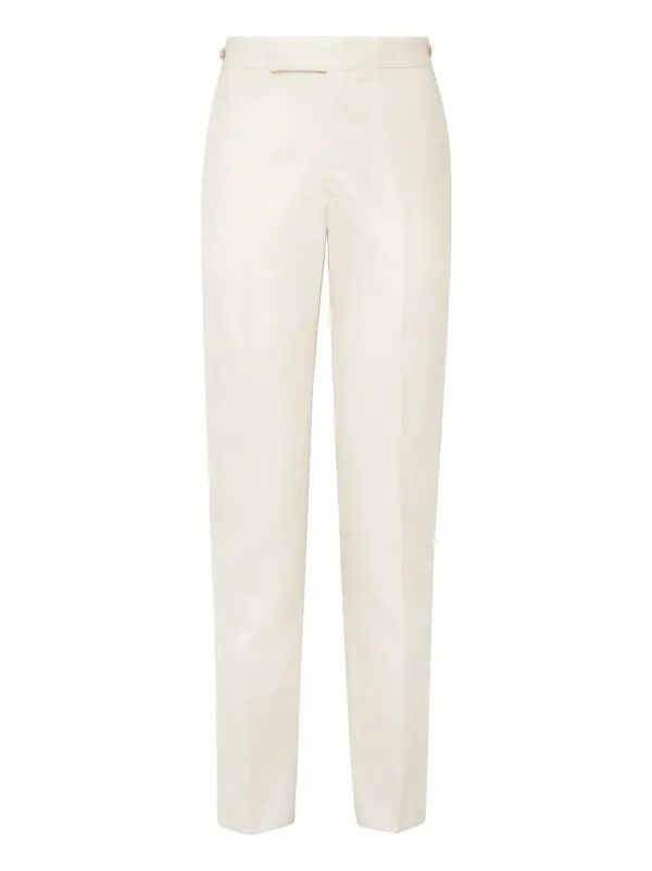 Gabriela Hearst Sebastian Slim-fit Straight-leg Trousers - Neutrals