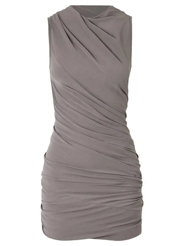 Rick Owens Luna Draped Mini Dress - Gray