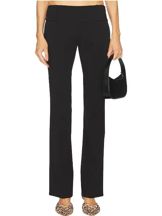 LOBA Chloe Low-rise Ponte Pants - Black
