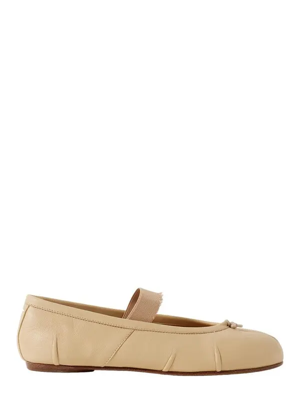 MAISON MARGIELA Tabi Leather Ballet Flats - Neutrals