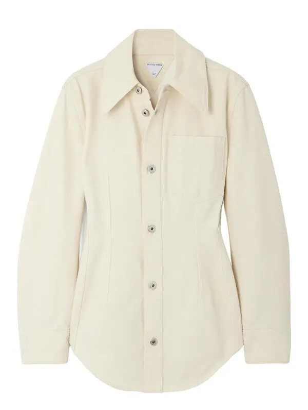 Bottega Veneta Denim Hourglass Jacket - Cream