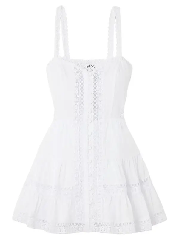 Charo Ruiz Ibiza Lenora Cotton-blend Mini Dress - White