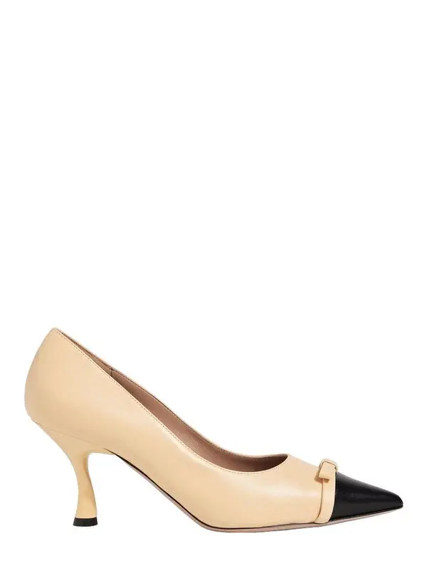 MALONE SOULIERS Beatrix 70 Leather Pumps - Sand